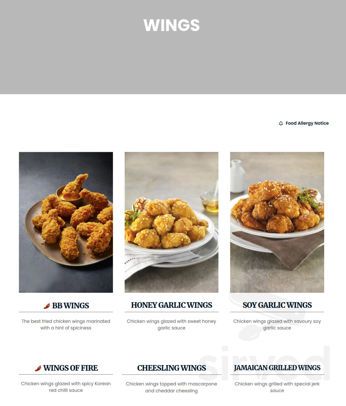 Menu - Markham ON's bbq Chicken | Sirved