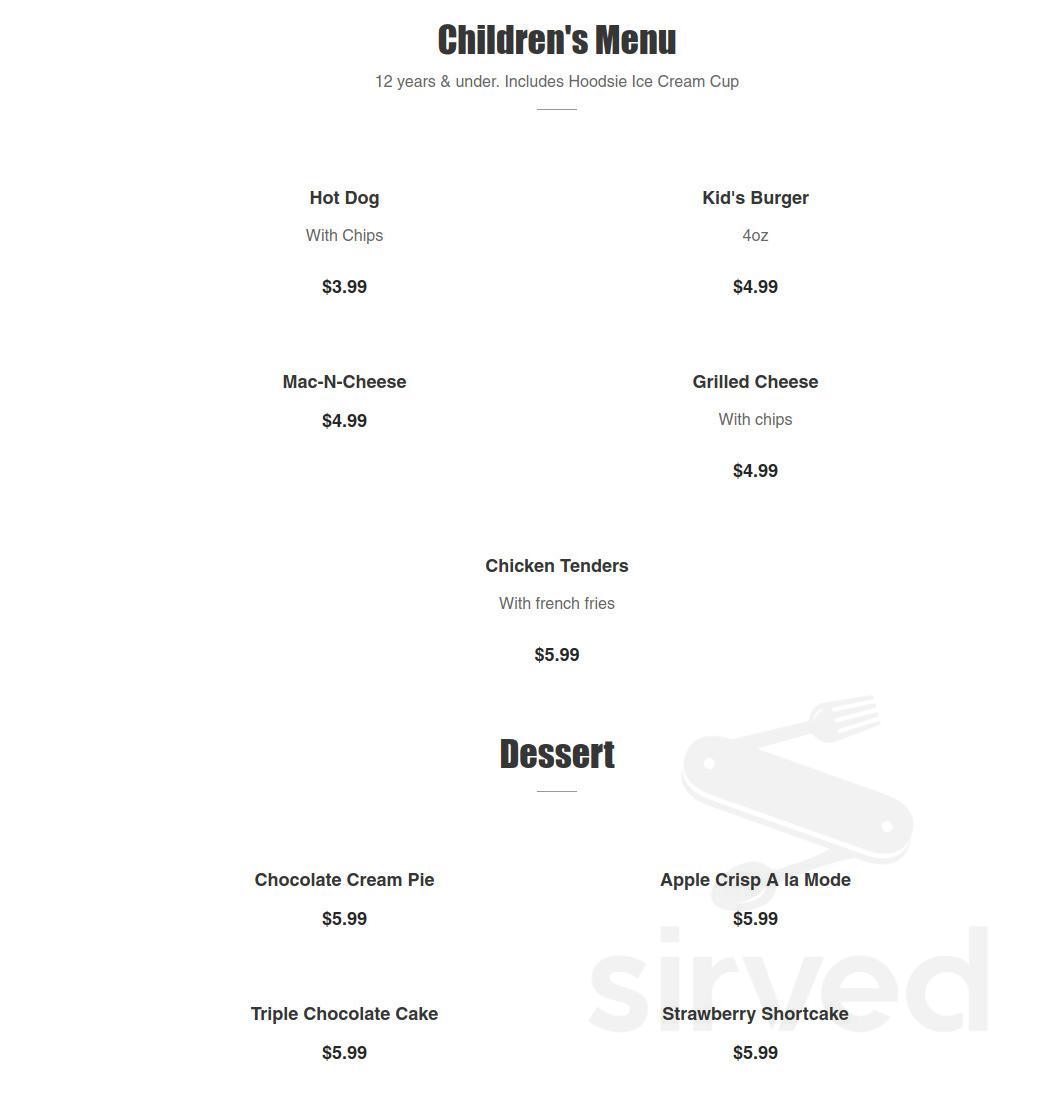 12 Ocean Grill menu in Seabrook, New Hampshire, USA