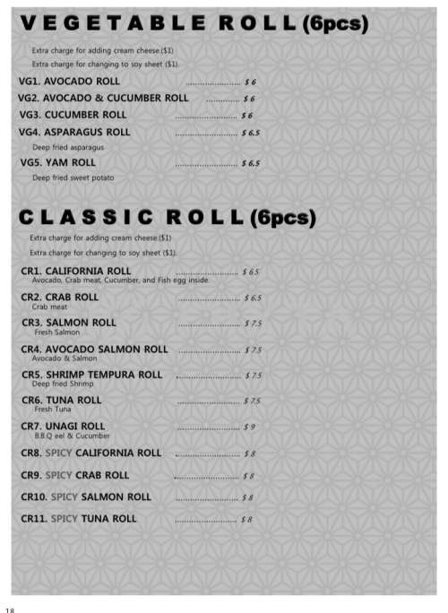 Kimganae Korean BBQ menu in Moncton, New Brunswick, Canada