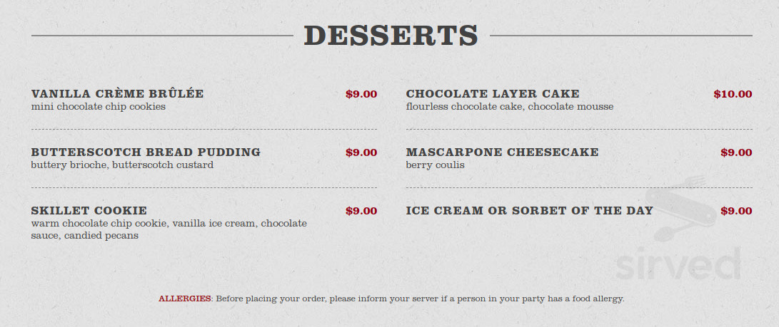 Coach Grill menu in Wayland, Massachusetts, USA