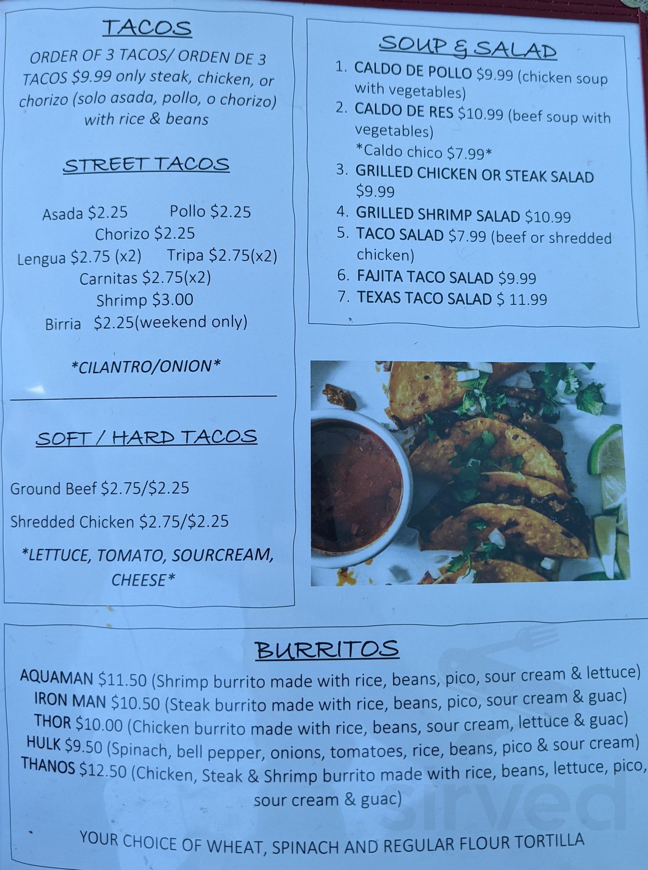 El Rocio menu in East Point, Georgia, USA