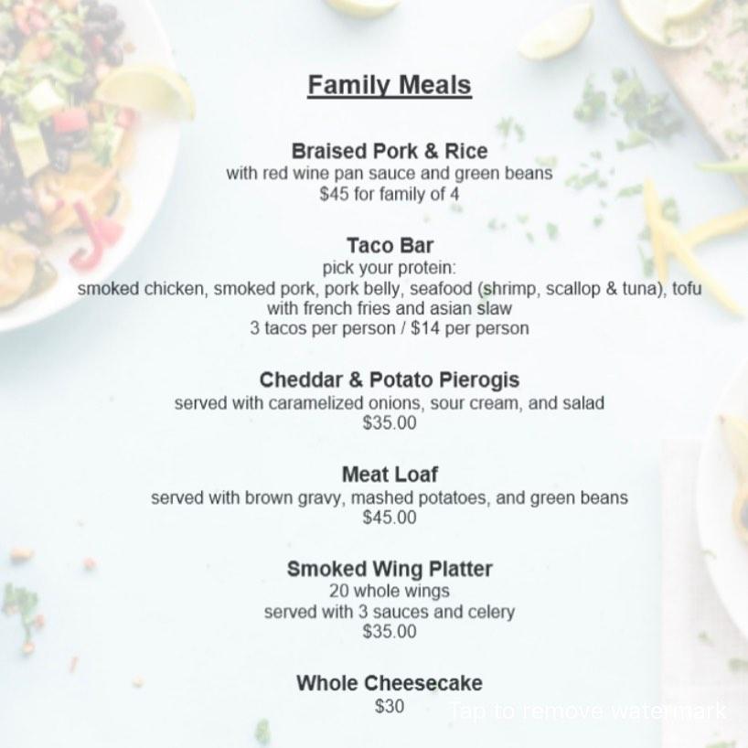 Mare Sol menu in LaGrange, Georgia, USA