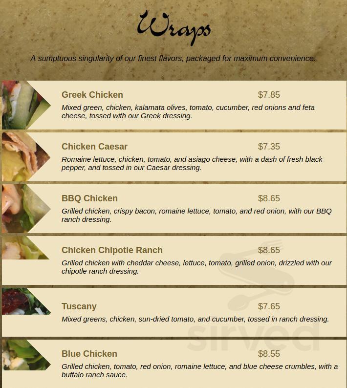 Menu - Foothill Ranch CA's Mustard Cafe and Grill | Sirved