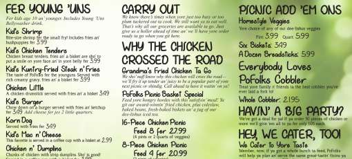Menu for PoFolks Restaurant in Niceville, FL | Sirved