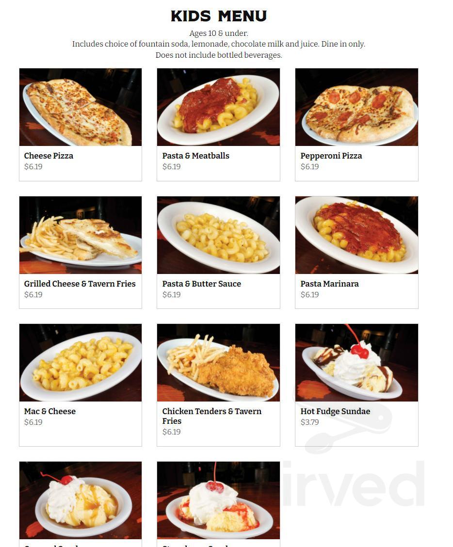 Menu for CopperTop Tavern Camillus in Syracuse, NY | Sirved