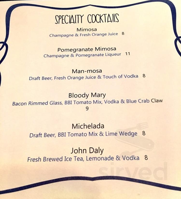 Menu for Blue Bell Inn in Blue Bell, PA | Sirved