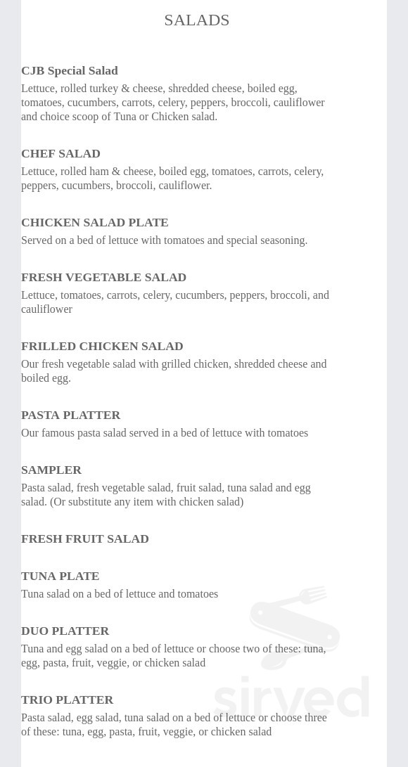 Mona's Creative Catering and Fine Foods Restaurant menu in Pikeville ...