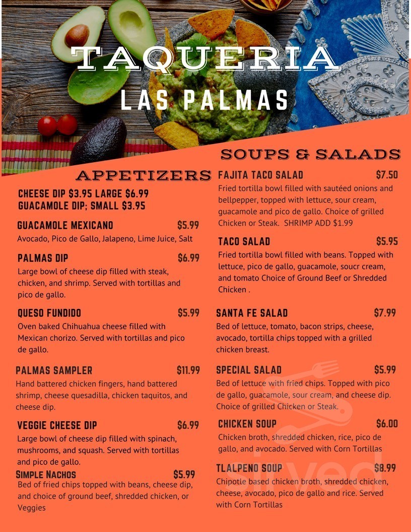 Taqueria Las Palmas menus in Alpharetta, Georgia, United States
