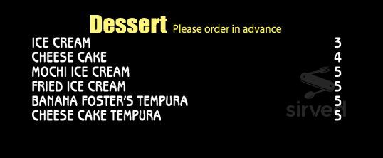 Samurai Sushi Hibachi Steakhouse menus in Strongsville, Ohio, United States