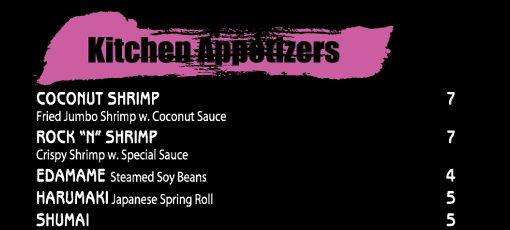 Menu for Samurai Sushi Hibachi Steakhouse in Strongsville, OH | Sirved