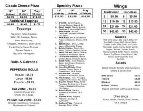 Austintown Ianazone's Pizza menu in Youngstown, Ohio, USA