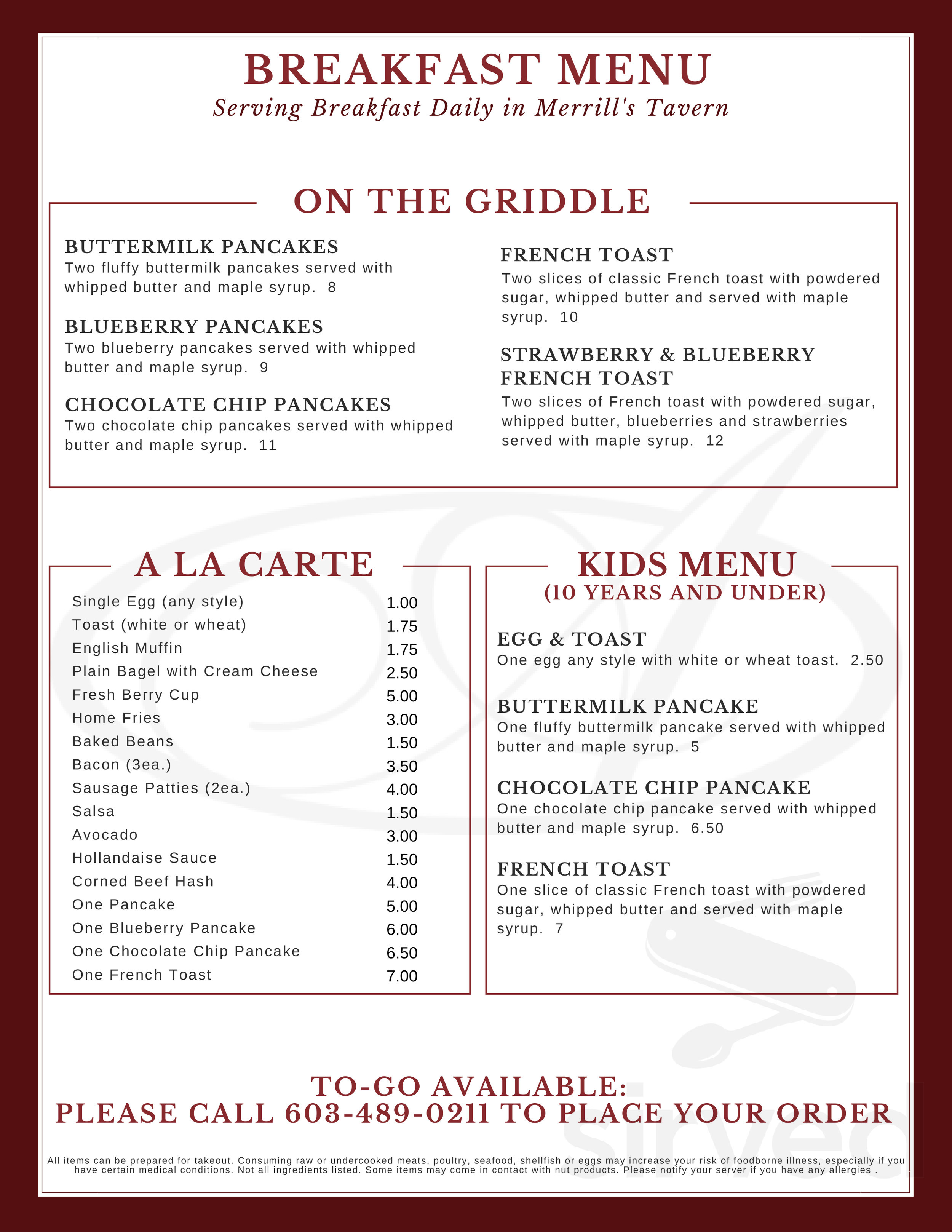 Atkinson Resort & Country Club menu in Atkinson, New Hampshire, USA Atkinson Resort & Country Club menu in Atkinson, New Hampshire, USA