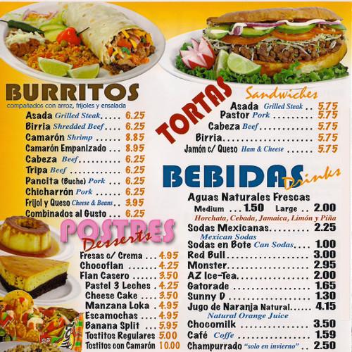 Birrieria Obregon menu in Phoenix, Arizona, USA