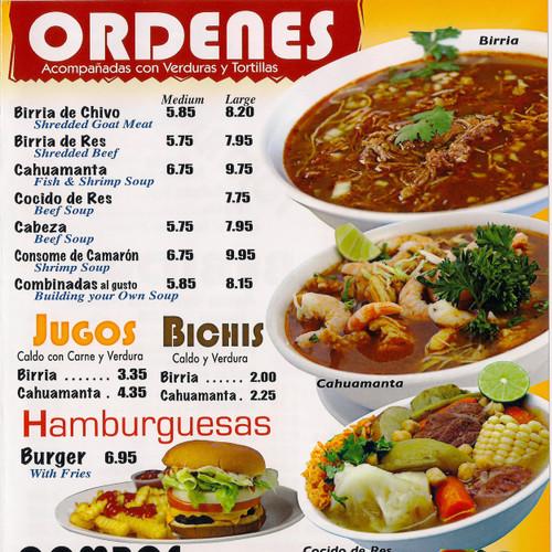 Birrieria Obregon menu in Phoenix, Arizona, USA