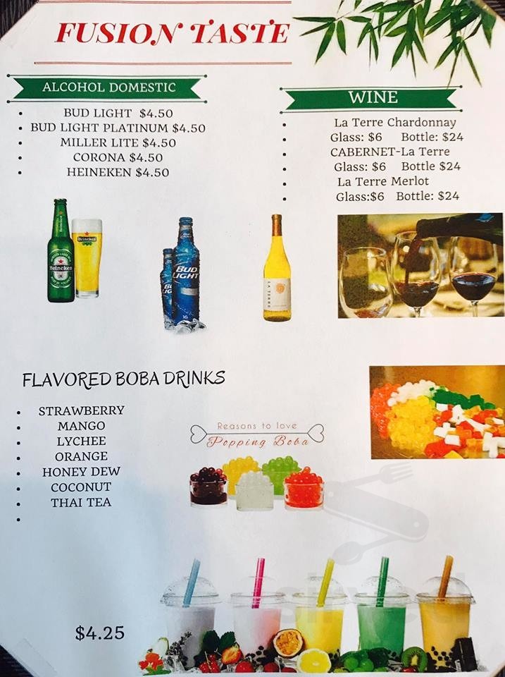 Fusion Taste menu in Omaha, Nebraska, USA