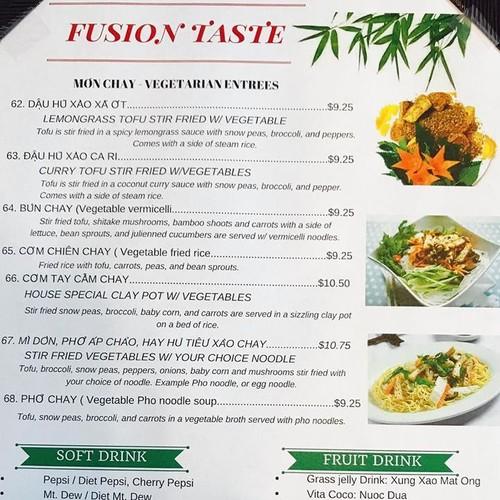 Fusion Taste menu in Omaha, Nebraska, USA