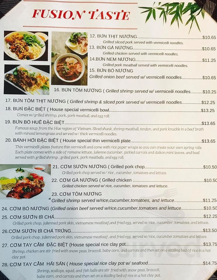 Fusion Taste menu in Omaha, Nebraska, USA