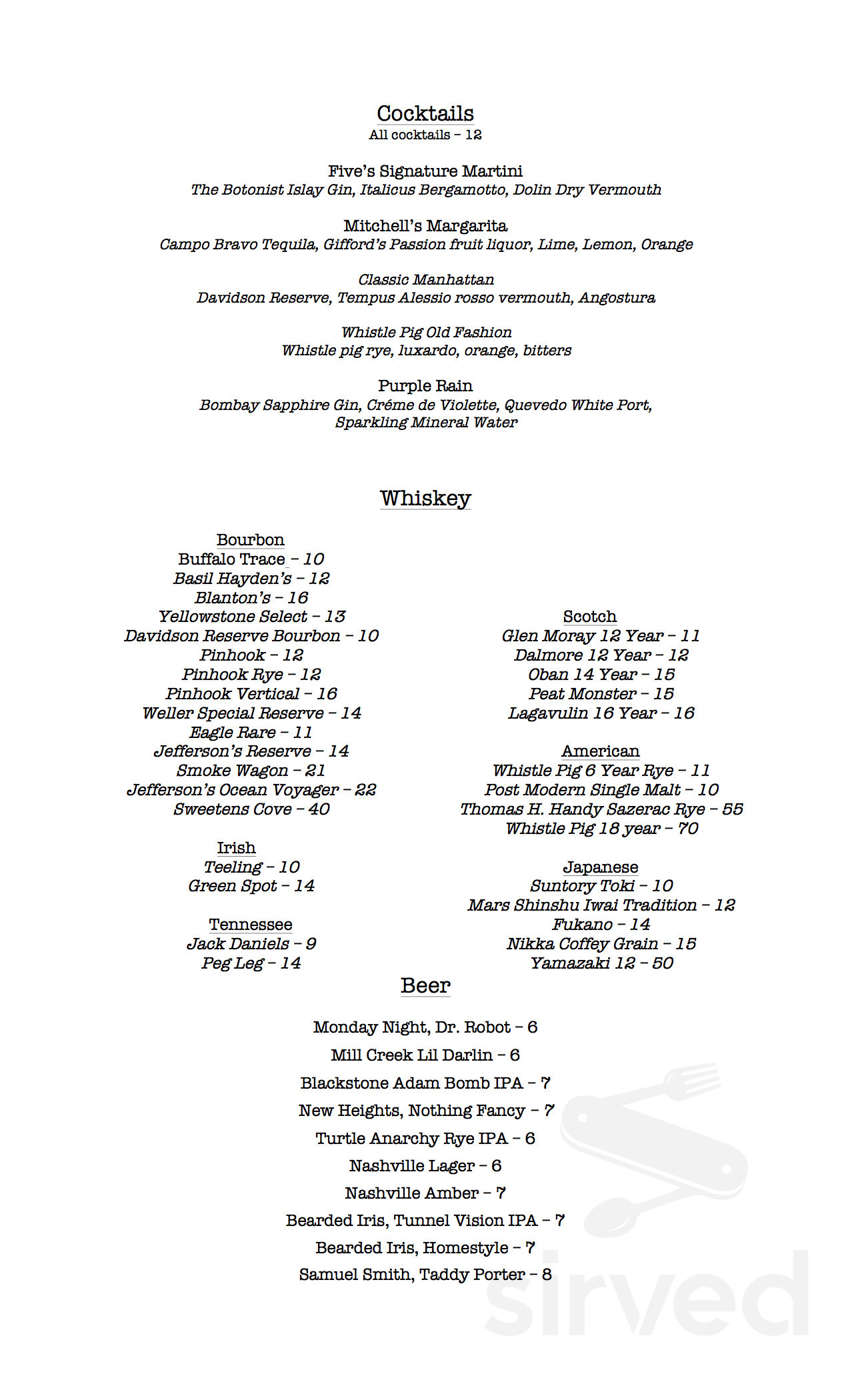Steakhouse Five Menu In Murfreesboro Tennessee USA steakhouse-five-menu-in-murfreesboro-tennessee-usa