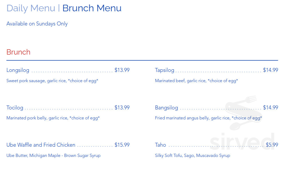 Isla Detroit menu in Sterling Heights, Michigan, USA