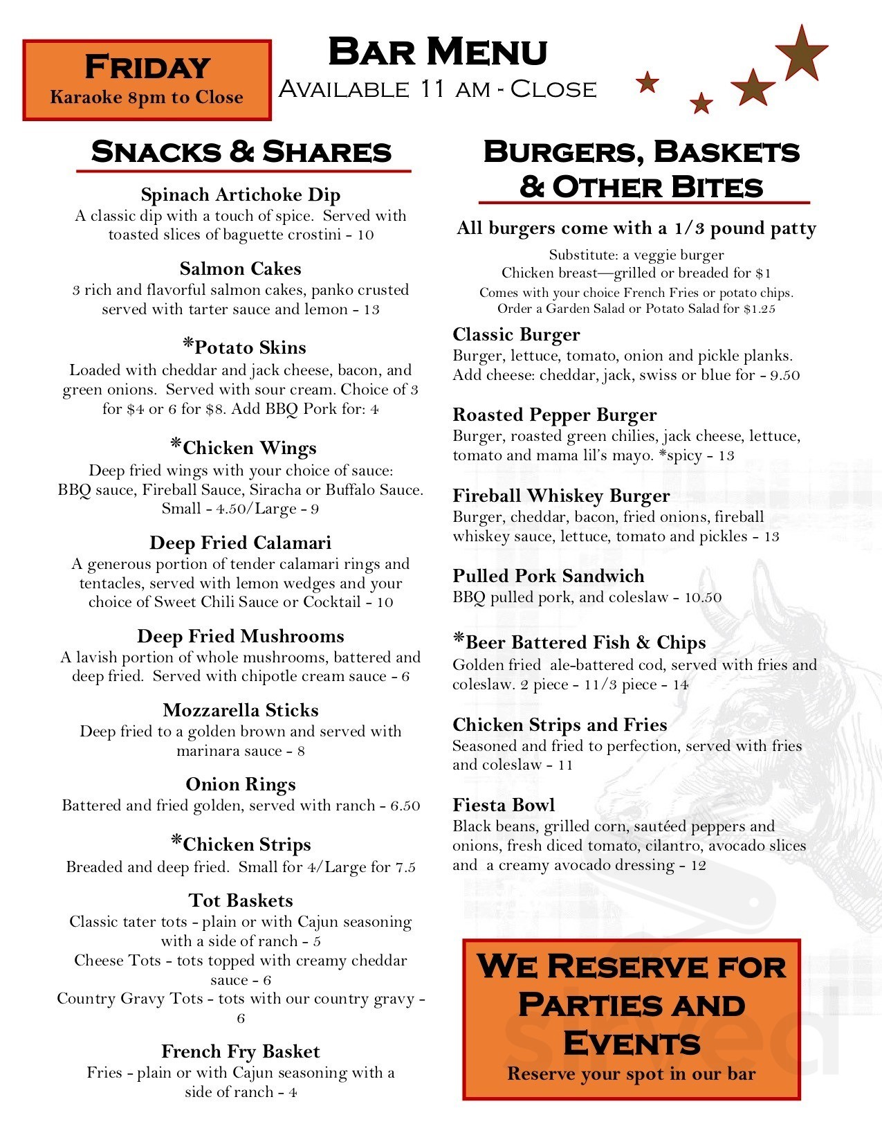 Menu for Warren Country Inn in Warren, OR | Sirved