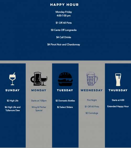 Fat Harry's menu in New Orleans, Louisiana, USA