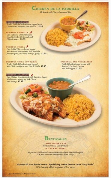Fiesta Azteca Restaurant menus in Humble, Texas, United States