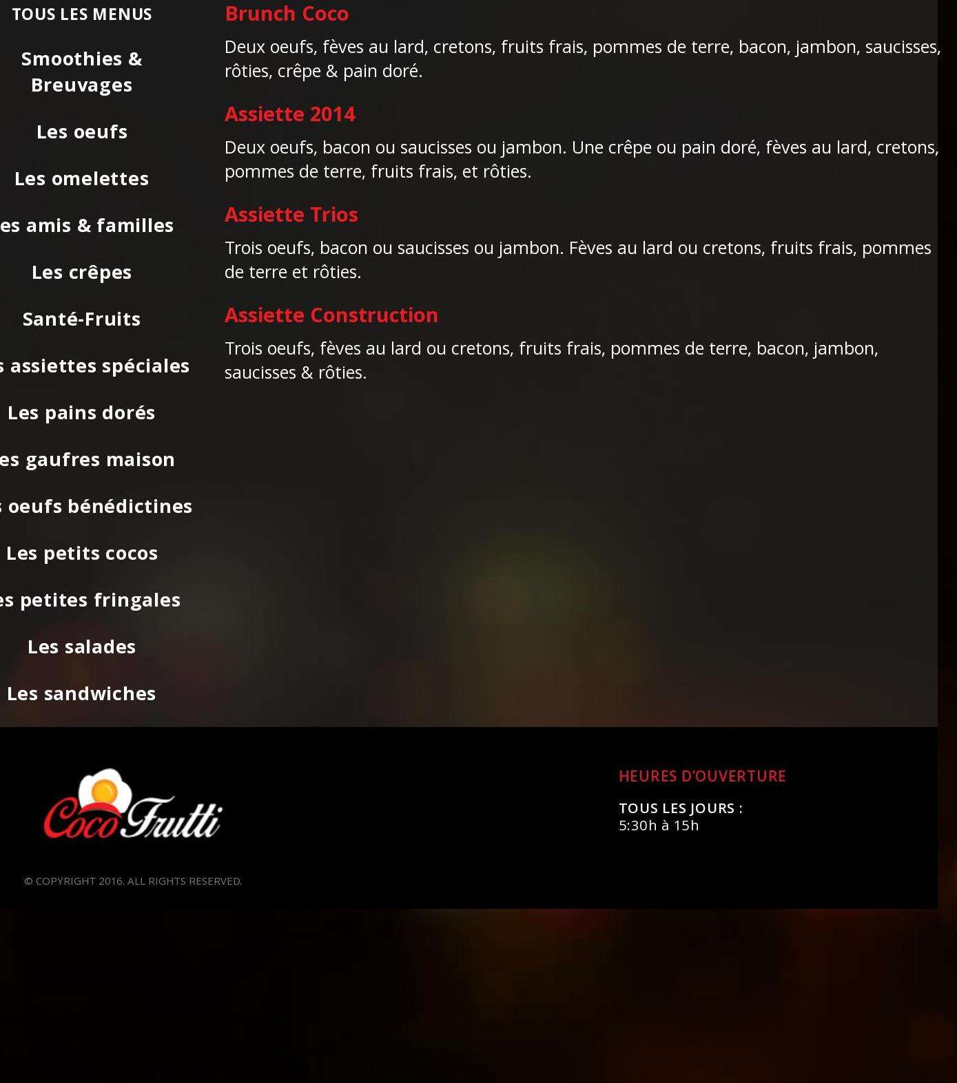 Coco Frutti Chomedey menus in Laval, Quebec, Canada