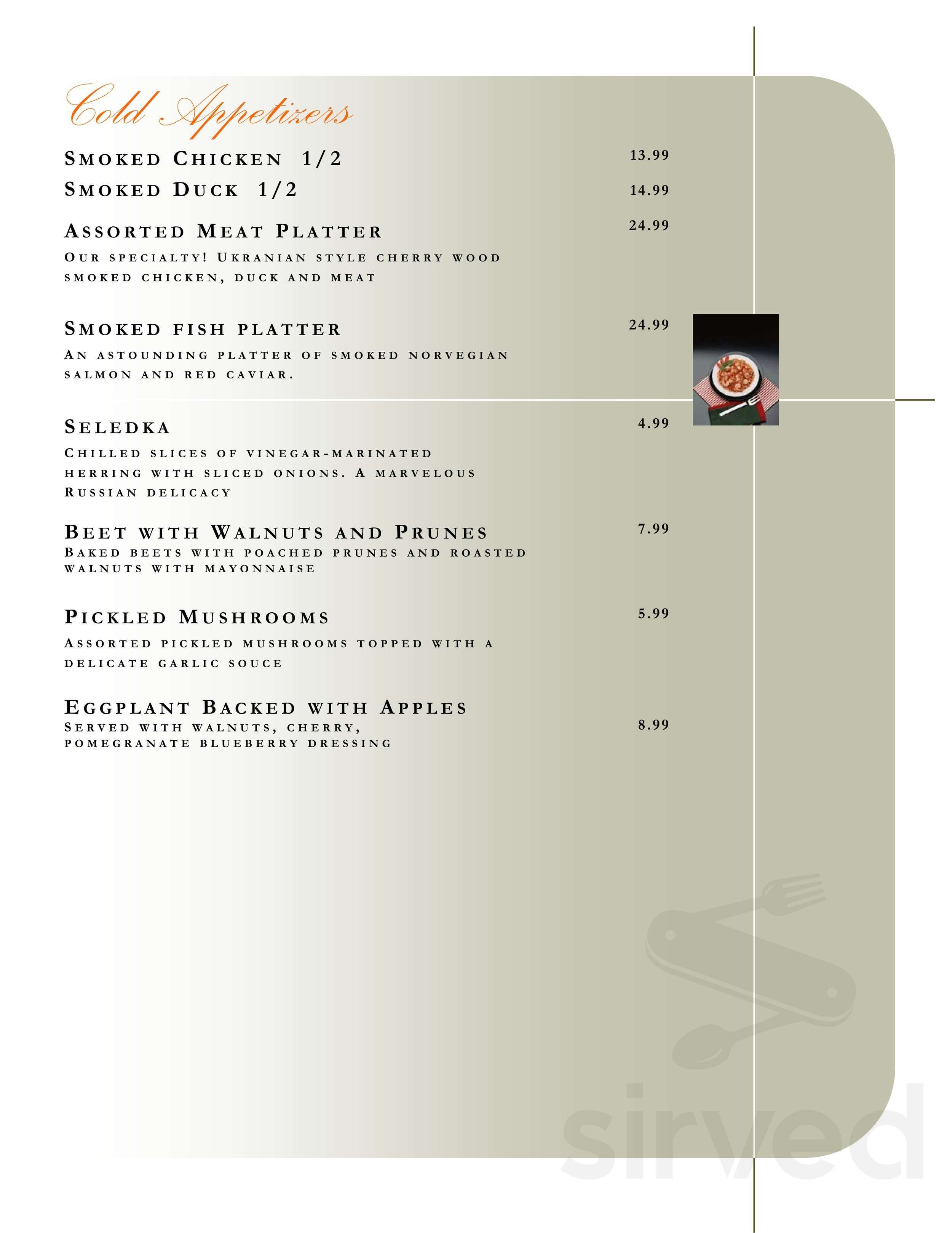 Melody Restaurant menu in Thornhill, Ontario, Canada