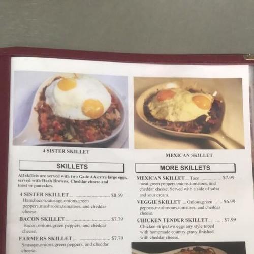 4 Sisters Family Restaurant menu in Jefferson, Wisconsin, USA
