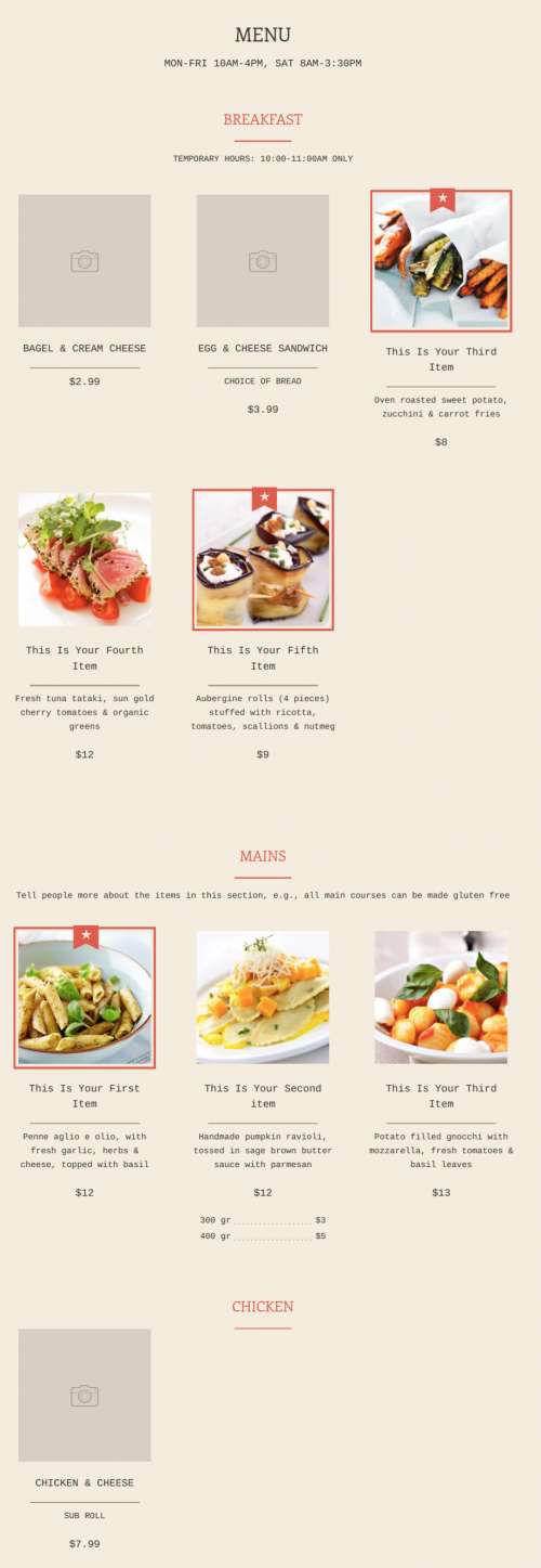 Madison Deli menu in McLean, Virginia, USA