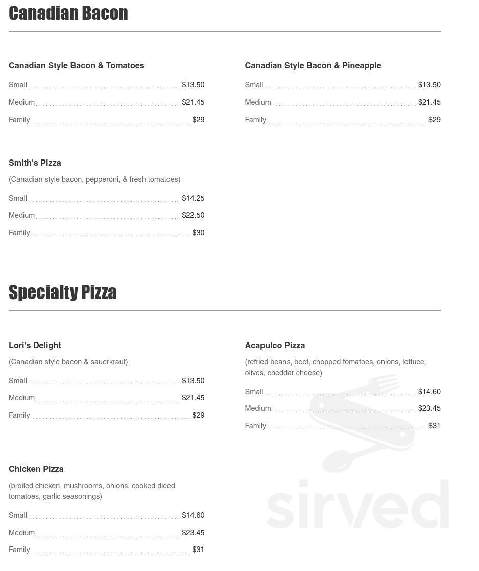 Pizza Baron menus in Portland, Oregon, United States