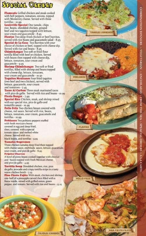 Pina Fiesta Mexican Grill menu in Louisville, Kentucky, USA