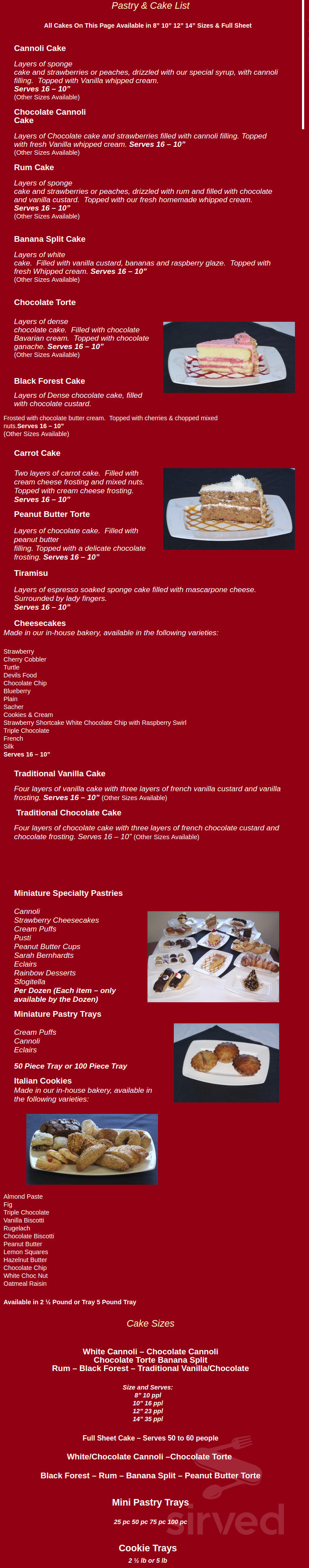Menu for Franklin Hotel in Rome, NY | Sirved