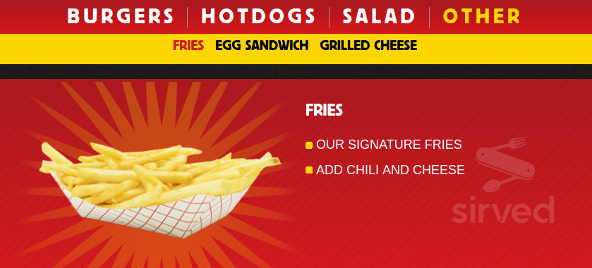 Menu for Twin's Burgers and Sweets in Lafayette, LA | Sirved