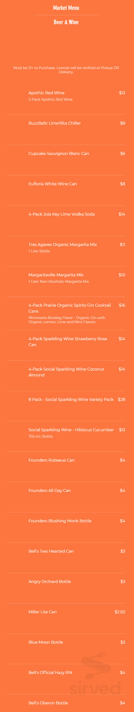 Holly Cafe menu in Holly, Michigan, USA