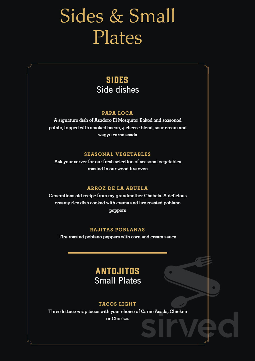 Asadero Ballard menu in Seattle, Washington, USA