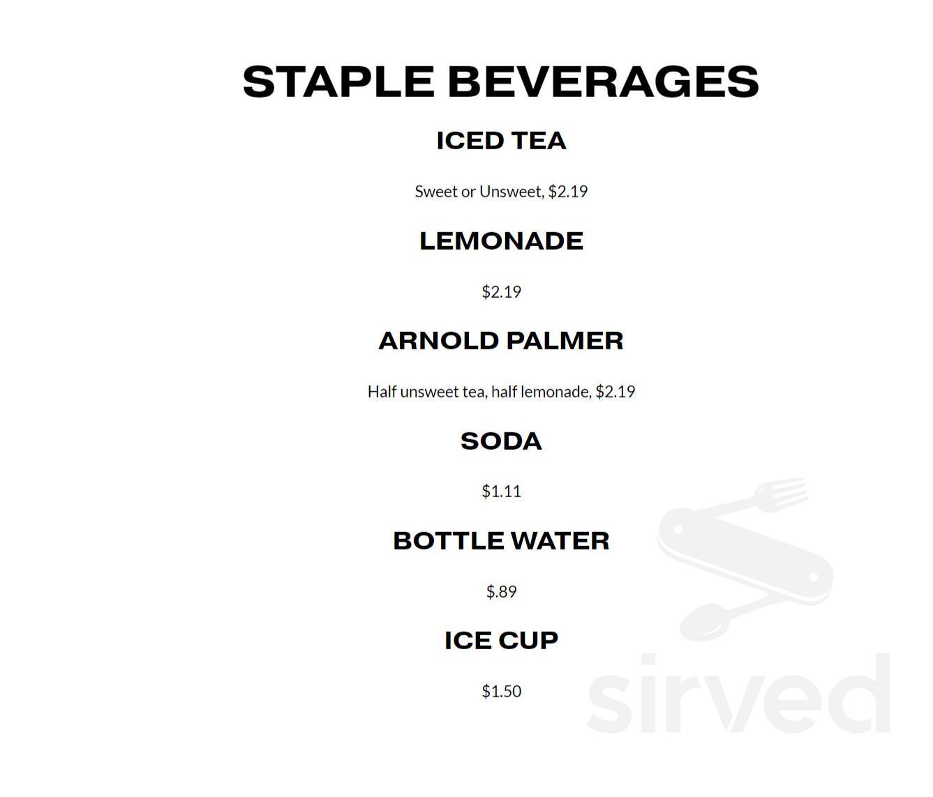 Menu - Ruston LA's Staple Sandwich Company | Sirved