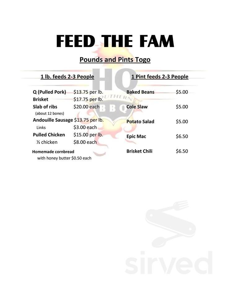 HQ Southern BBQ menus in Evansville, Wyoming, United States