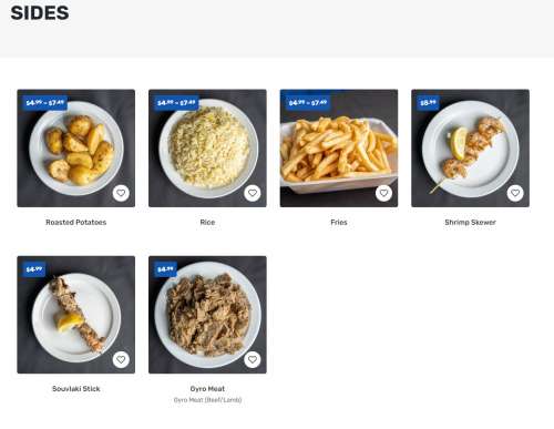 Johnny Greekos menu in Brantford, Ontario, Canada