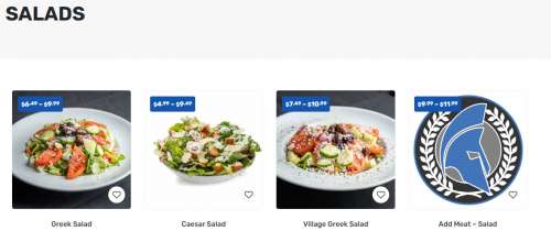 Johnny Greekos menu in Brantford, Ontario, Canada