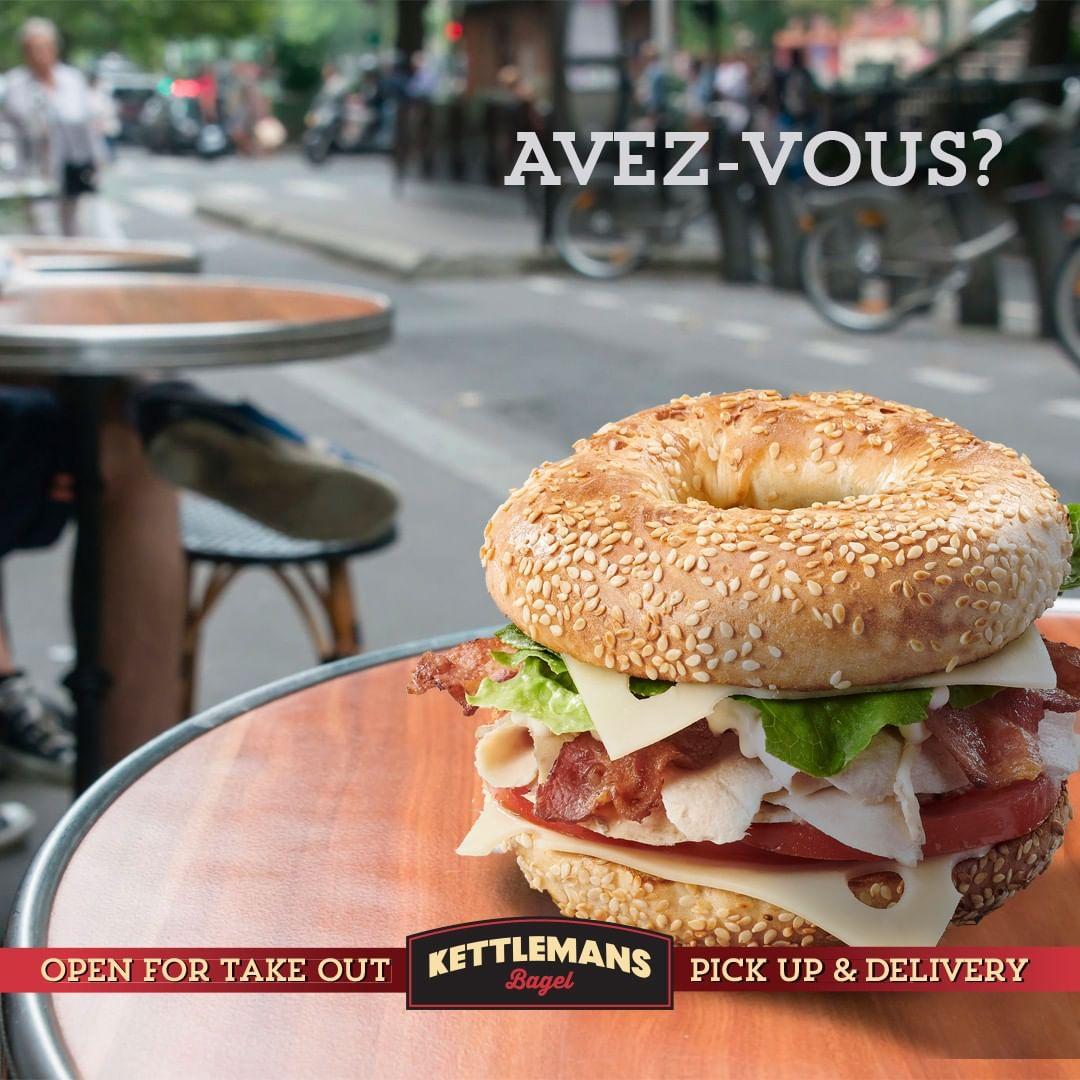 Kettlemans Bagel menu in Ottawa, Ontario, Canada