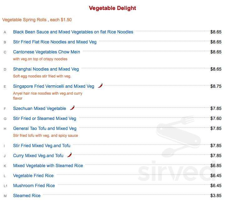 Menu - Almonte ON's Canadian Cafe Chinese Restaurant | Sirved