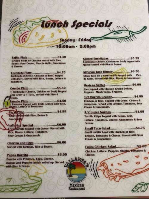 Papa Chuy menu in Mannford, Oklahoma, USA