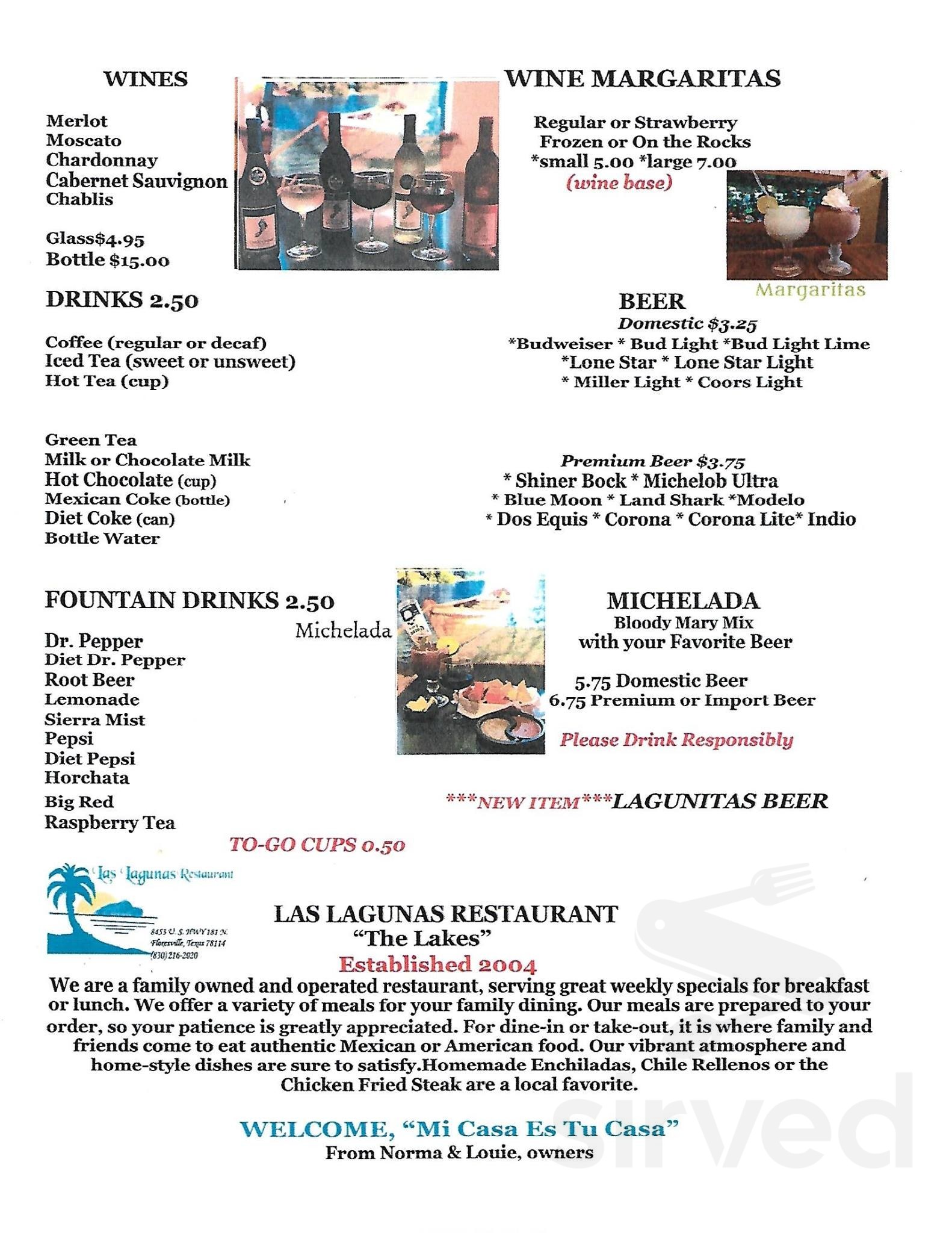 Las Lagunas menus in Floresville, Texas, United States