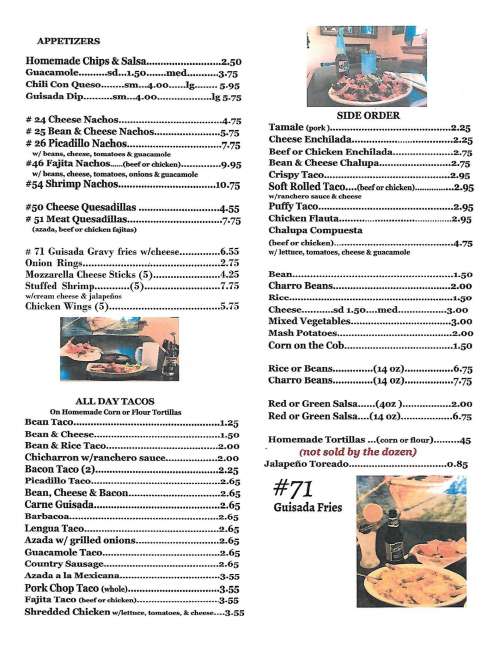 Las Lagunas menu in Floresville, Texas, USA