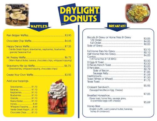 Daylight Donuts-Olney menu in Olney, Illinois, USA