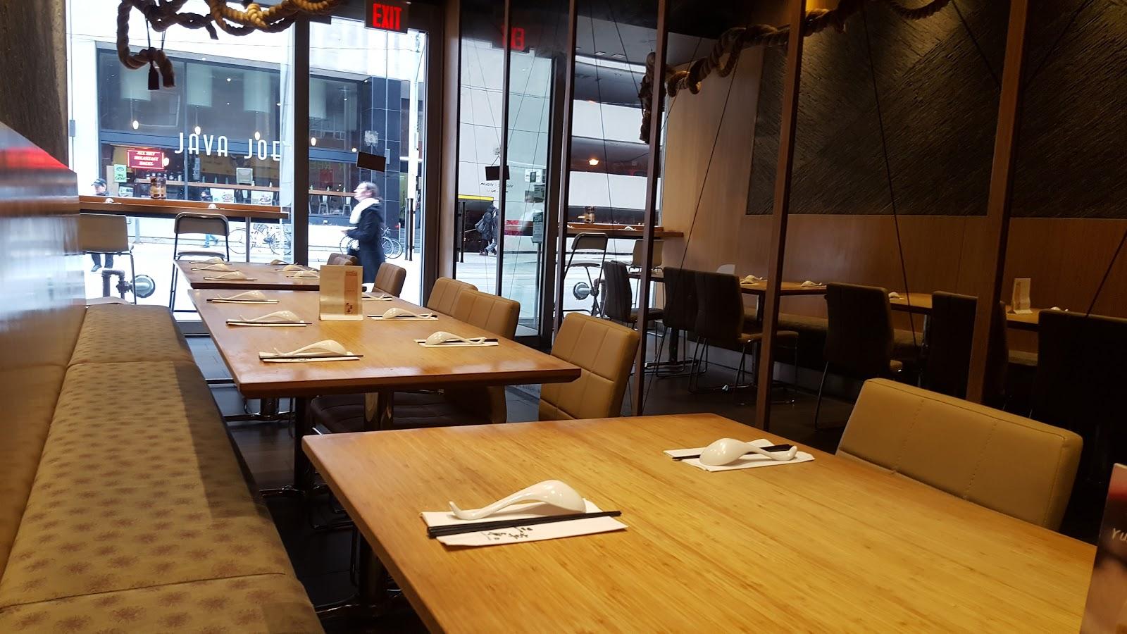 Sansotei Ramen menu in Toronto, Ontario, Canada