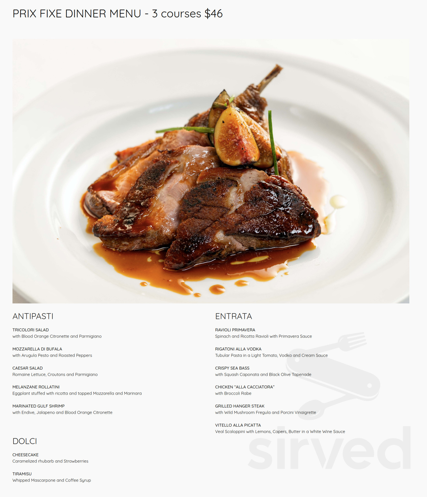 Joseph's Restaurant menus in New York, New York, United States