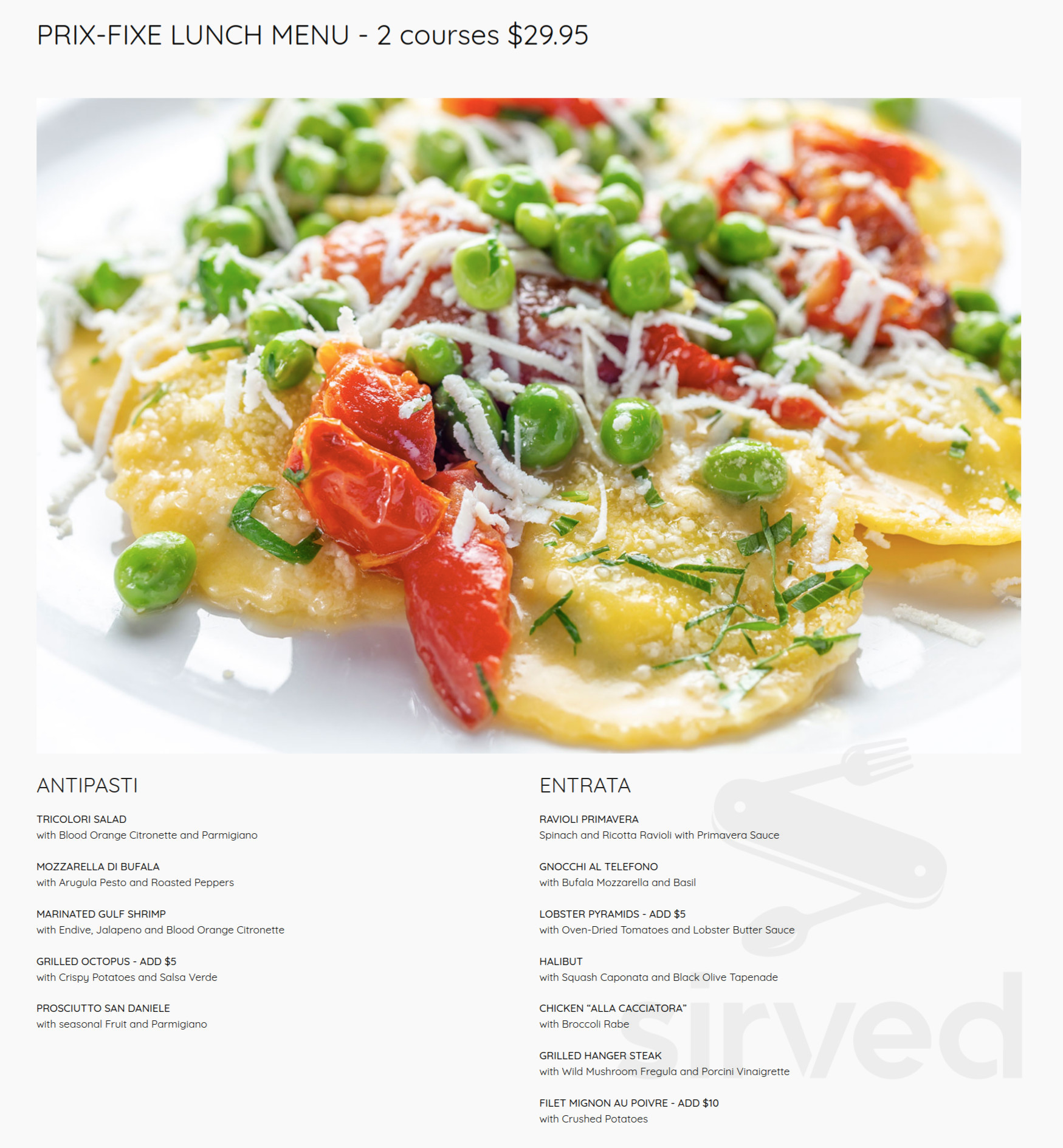 Joseph's Restaurant menus in New York, New York, United States
