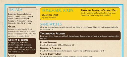 Menu for Benedict's Restaurant in Dunedin, FL | Sirved